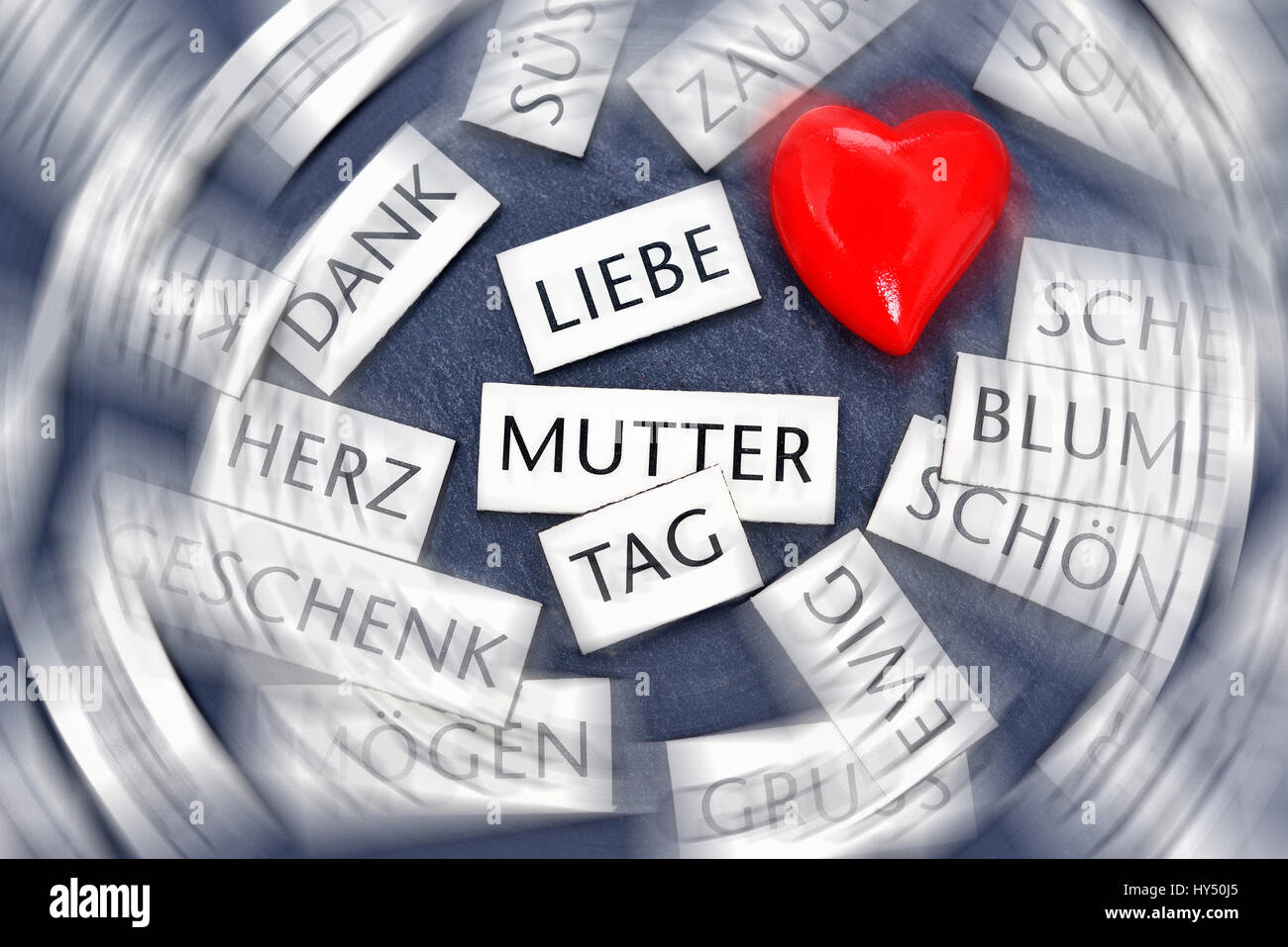 Herz und Magnet Worten, symbolischen Foto zum Muttertag, Herz Und ...