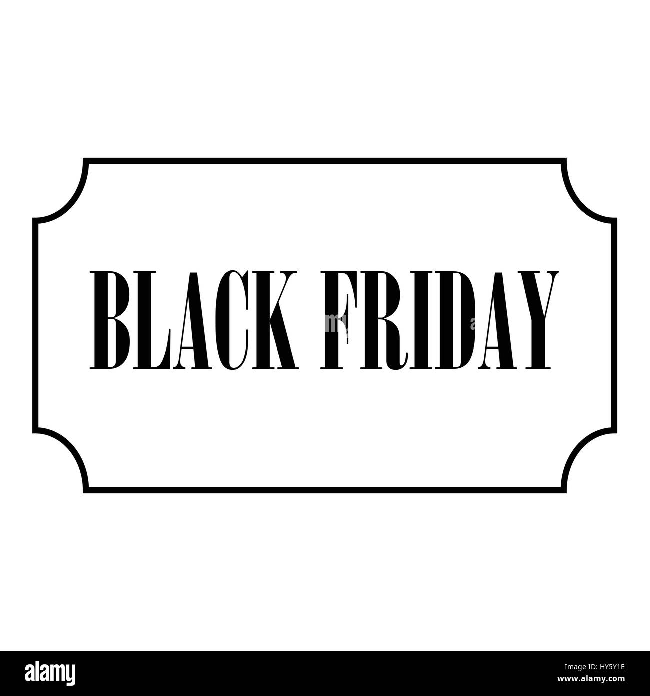 Schwarzer Freitag-Symbol, Umriss-Stil Stock-Vektorgrafik - Alamy