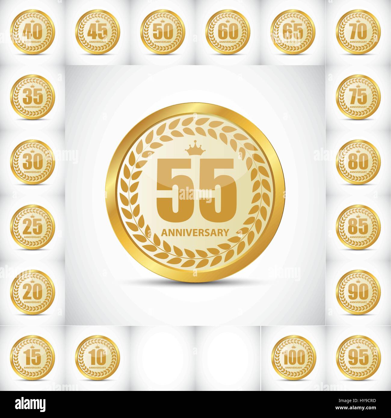 ОсновныеTemplate Set Logo Jubiläum Vektor Illustrati Stock-Vektorgrafik ...