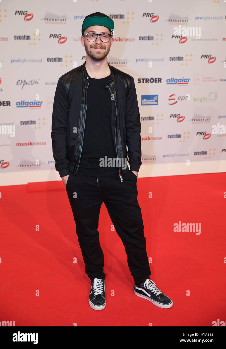 Frankfurt am Main, Deutschland. 3. April 2017. Musiker Mark Forster ...