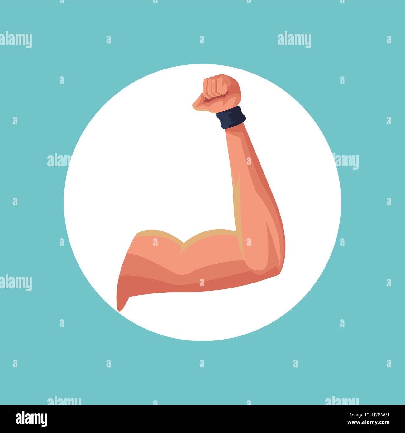Flexing bicep cartoon Stock-Vektorgrafiken kaufen - Alamy