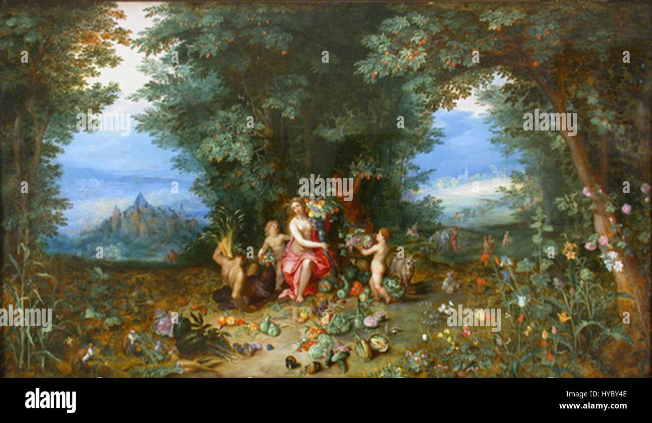 Jan Brueghel der ältere & Hendrik van Balen Allegorie der Erde, 1611 Stockfotografie - Alamy