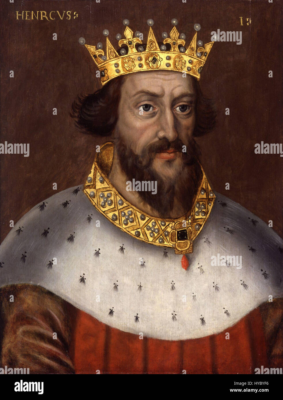 Dieses Porträt von König Heinrich I. in der National Portrait Gallery ...
