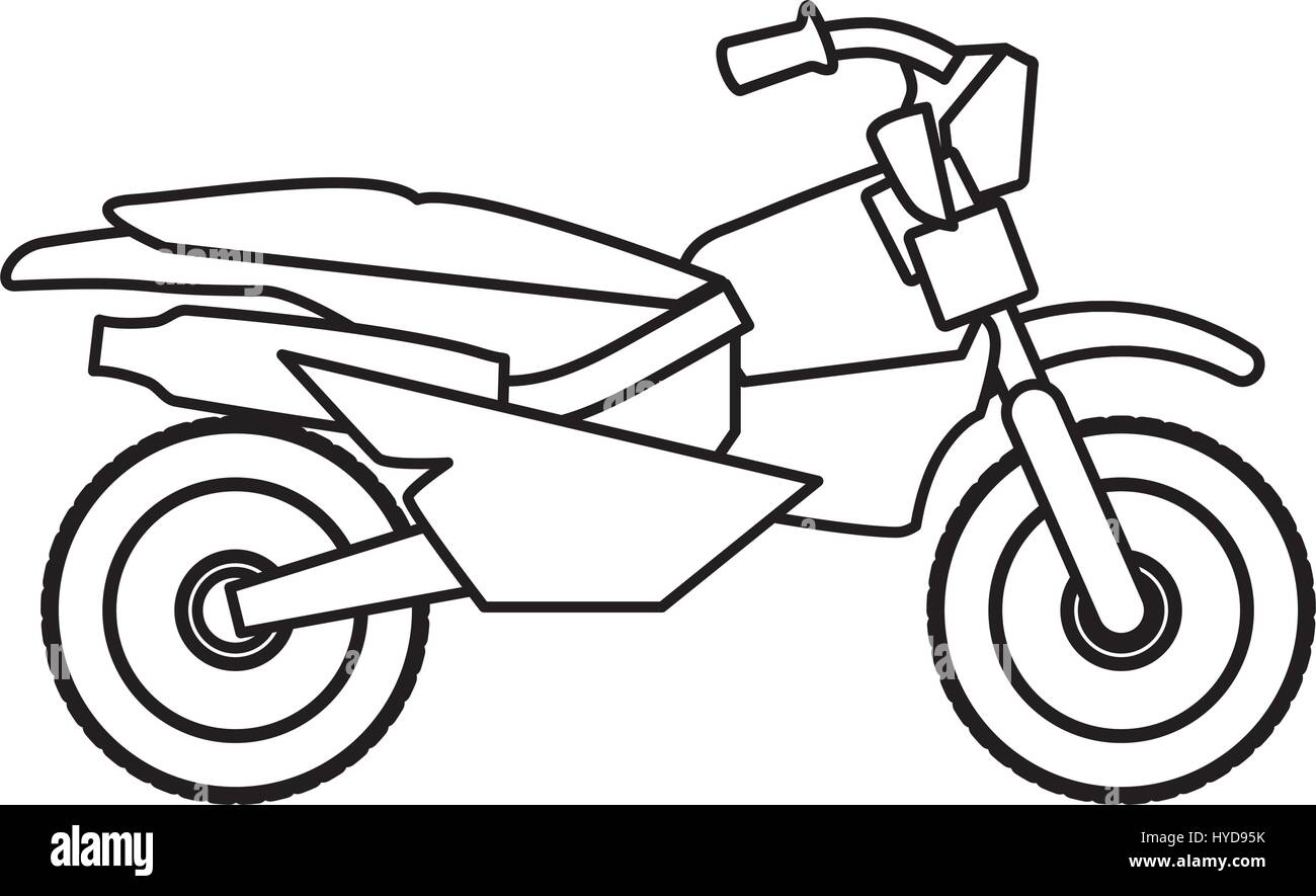 Enduro Motorrad Silhouette Symbol Vektor Illustration Grafik-design ...