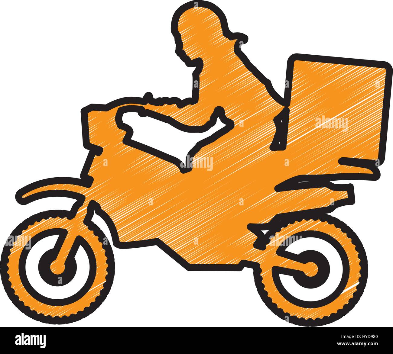 Enduro motorcycle silhouette icon vector -Fotos und -Bildmaterial in ...