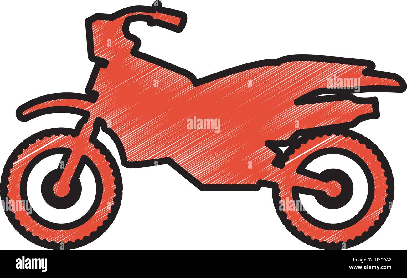 Enduro motorcycle silhouette icon vector -Fotos und -Bildmaterial in ...