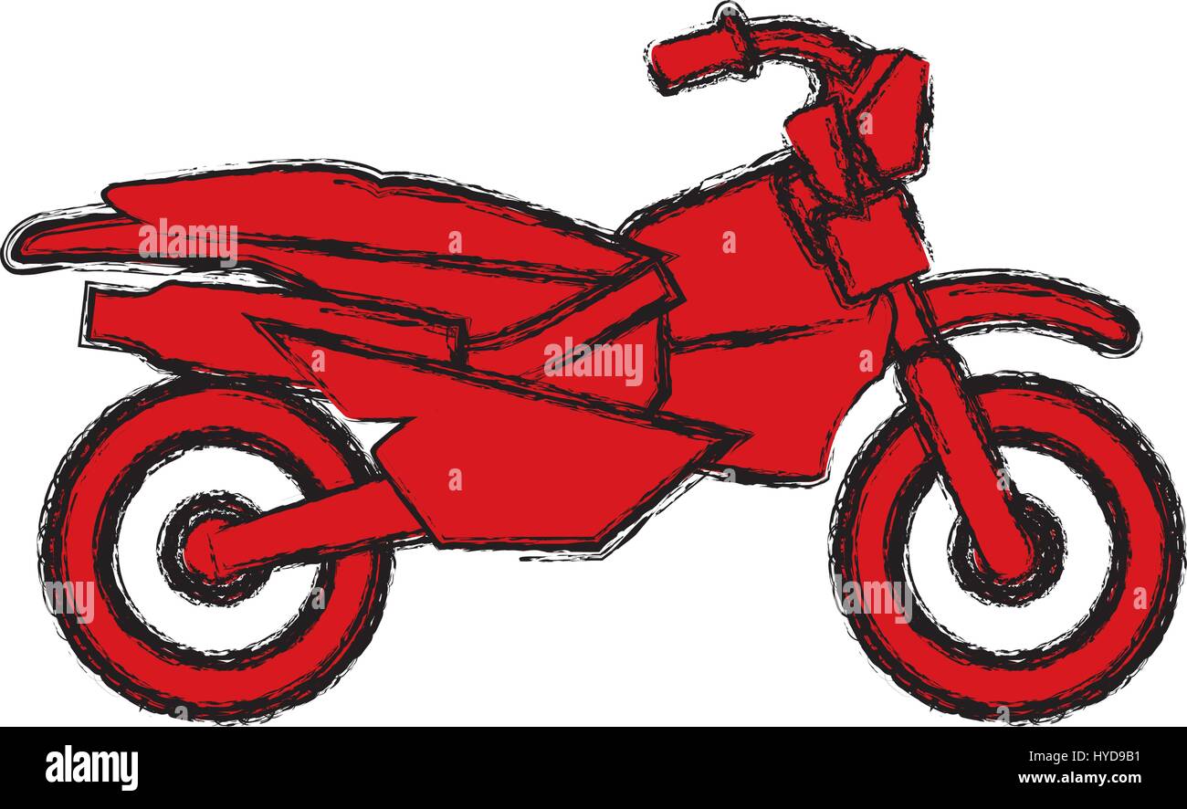 Enduro motorcycle silhouette icon vector -Fotos und -Bildmaterial in ...