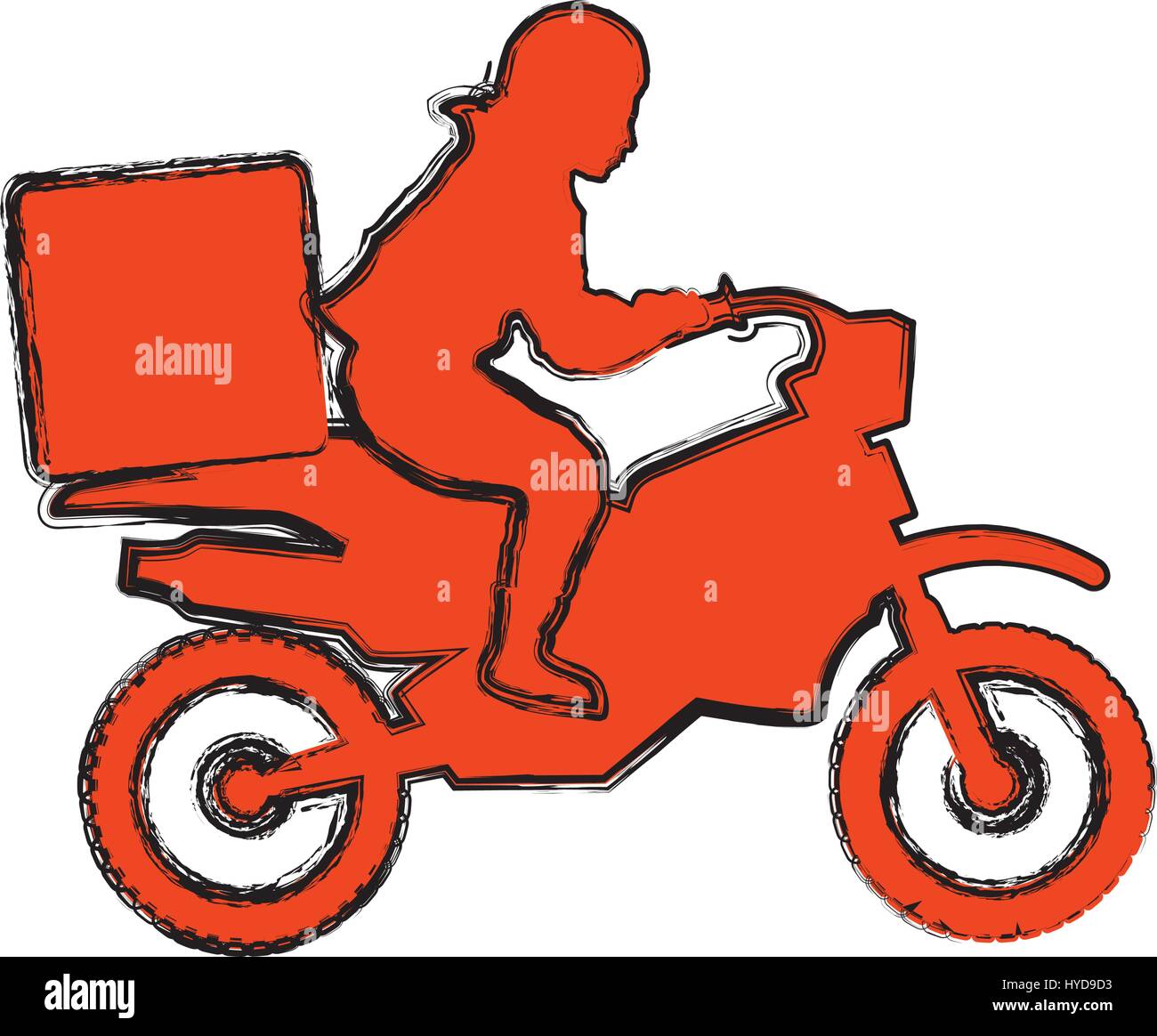 Enduro motorcycle silhouette icon vector -Fotos und -Bildmaterial in ...