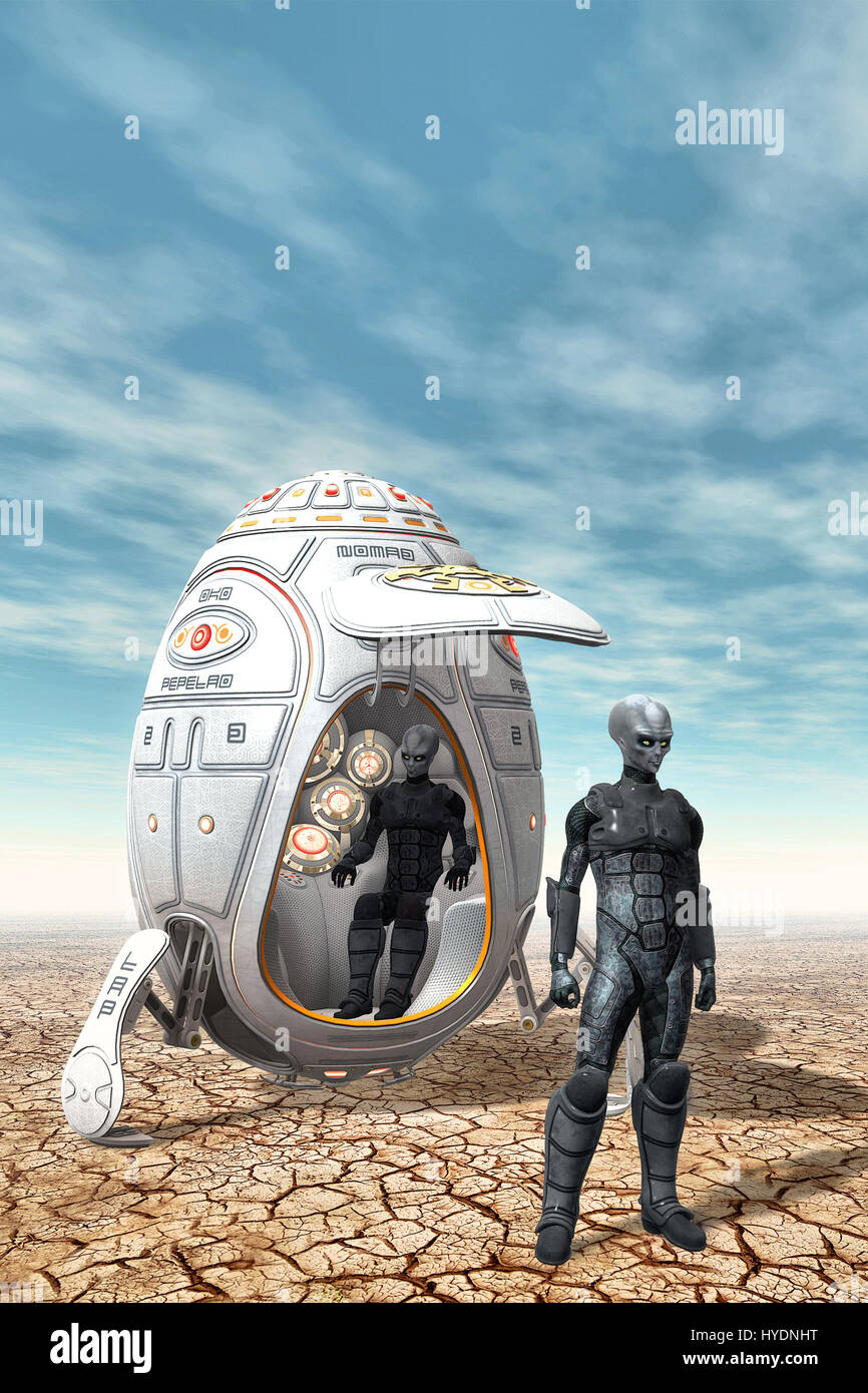 Spaceship captain 3d render science -Fotos und -Bildmaterial in hoher ...