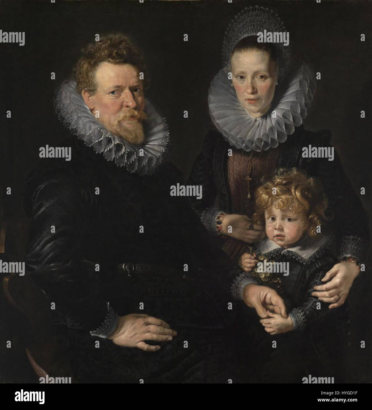 Porträt eines verheirateten Paares mit Kind von Peter Paul Rubens ist ...