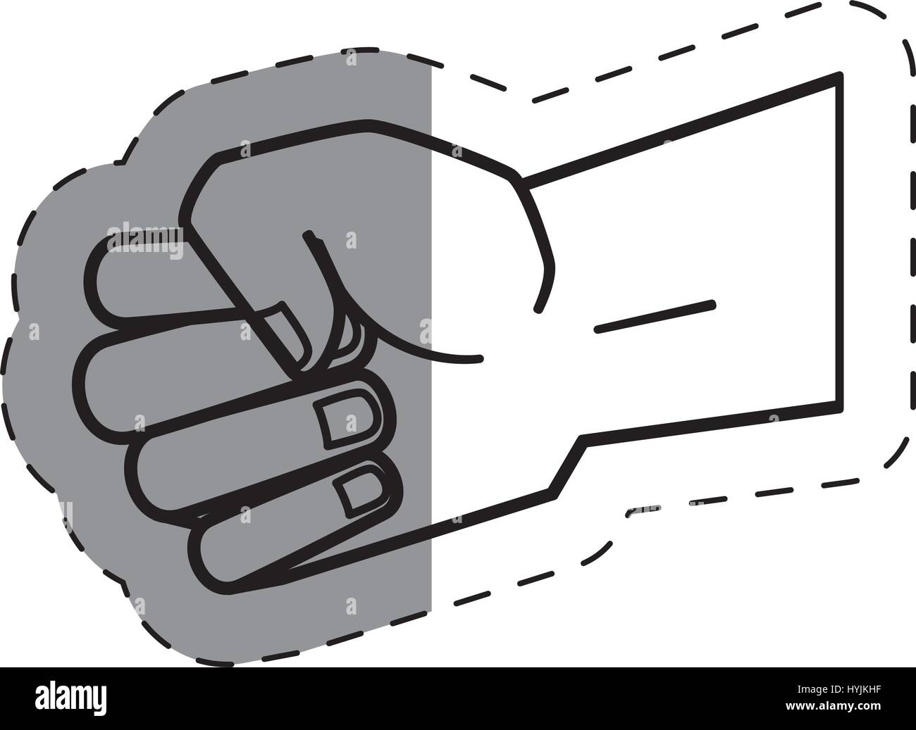 menschliche Hand Faust isoliert Symbol Vektor-Illustration-design Stock ...