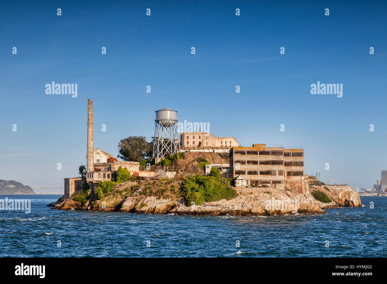 Alcatraz-Insel in der Bucht von San Francisco, das berühmte ...