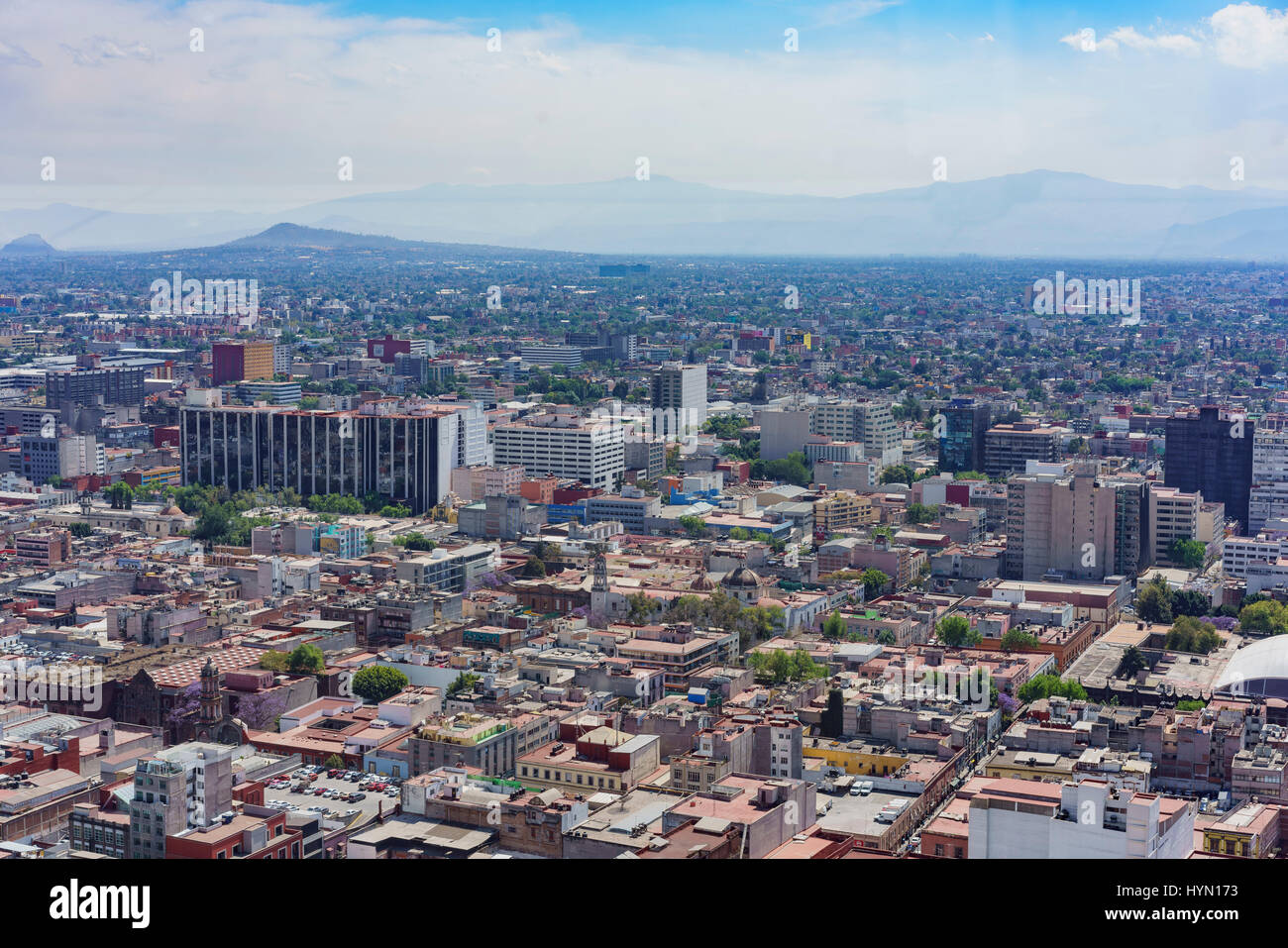 Luftaufnahme von Mexiko Stadtbild von Mirador Torre Latino Stockfotografie - Alamy