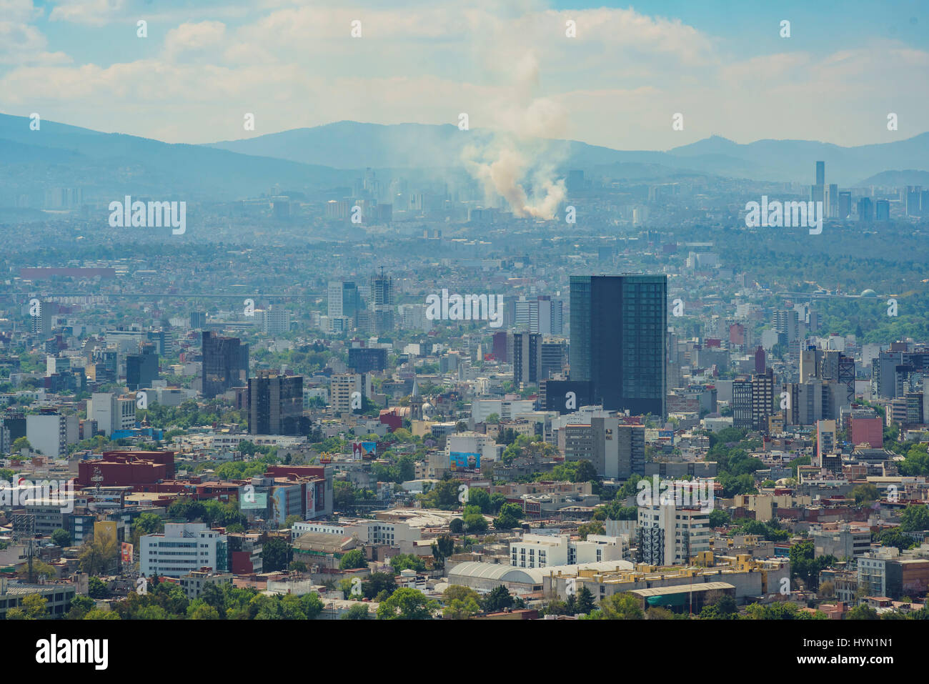 Luftaufnahme von Mexiko Stadtbild von Mirador Torre Latino Stockfotografie - Alamy