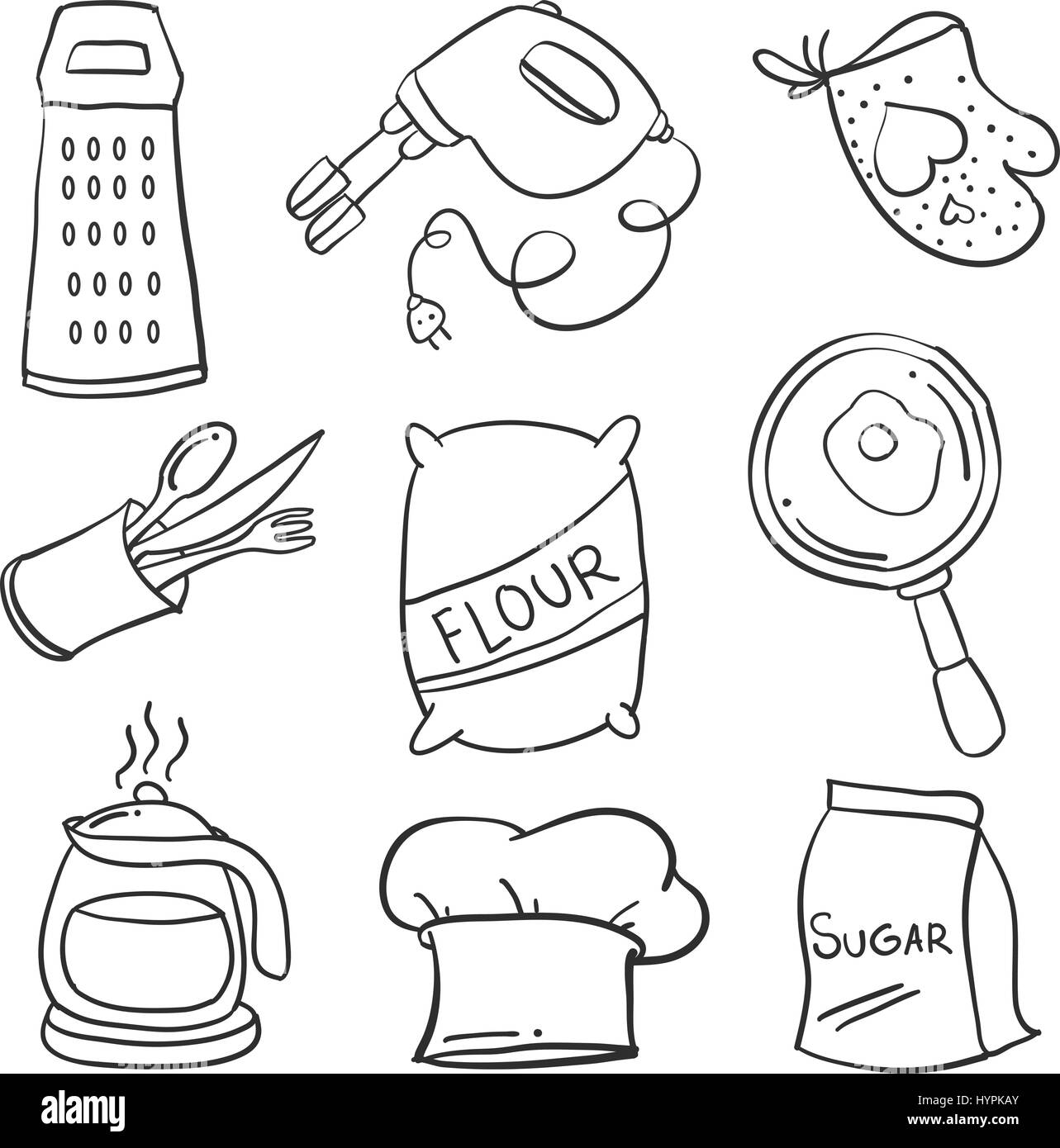 Knife kitchen cook element draw -Fotos und -Bildmaterial in hoher ...