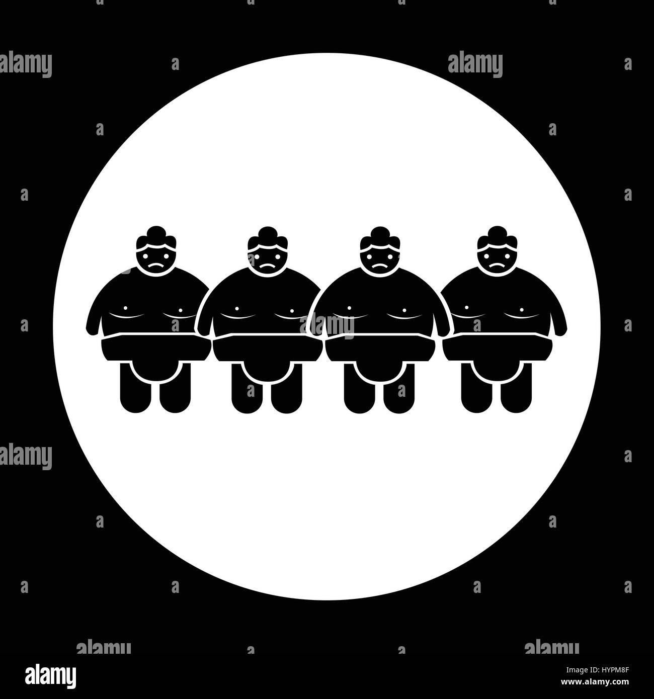Sumo symbol vektor vektoren Schwarzweiß-Stockfotos und -bilder - Alamy