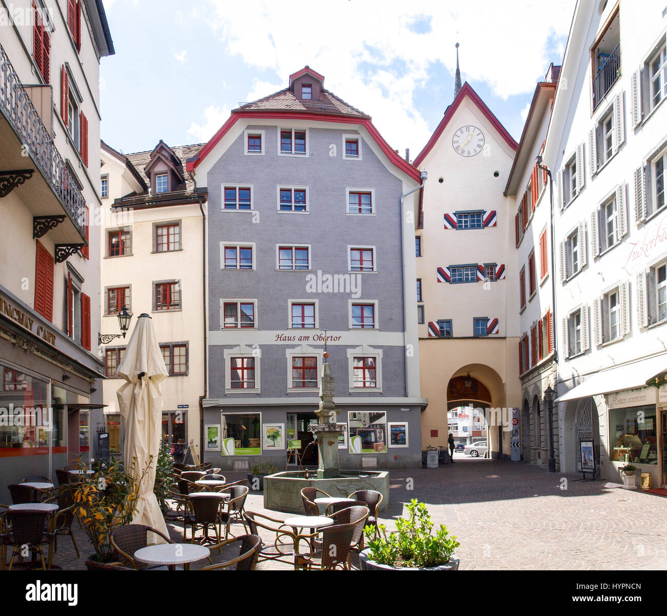 Chur, Schweiz - 27. April 2016: Innenstadt gilt als die älteste ...