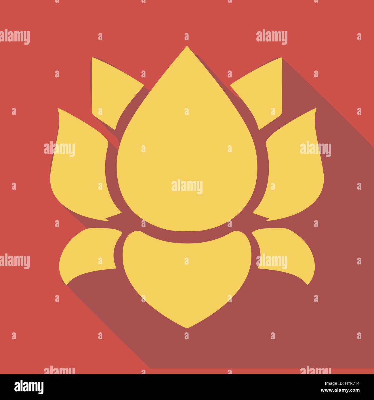 flaches Design Lotus Blume Symbol Vektor Anwendung Stock-Vektorgrafik ...