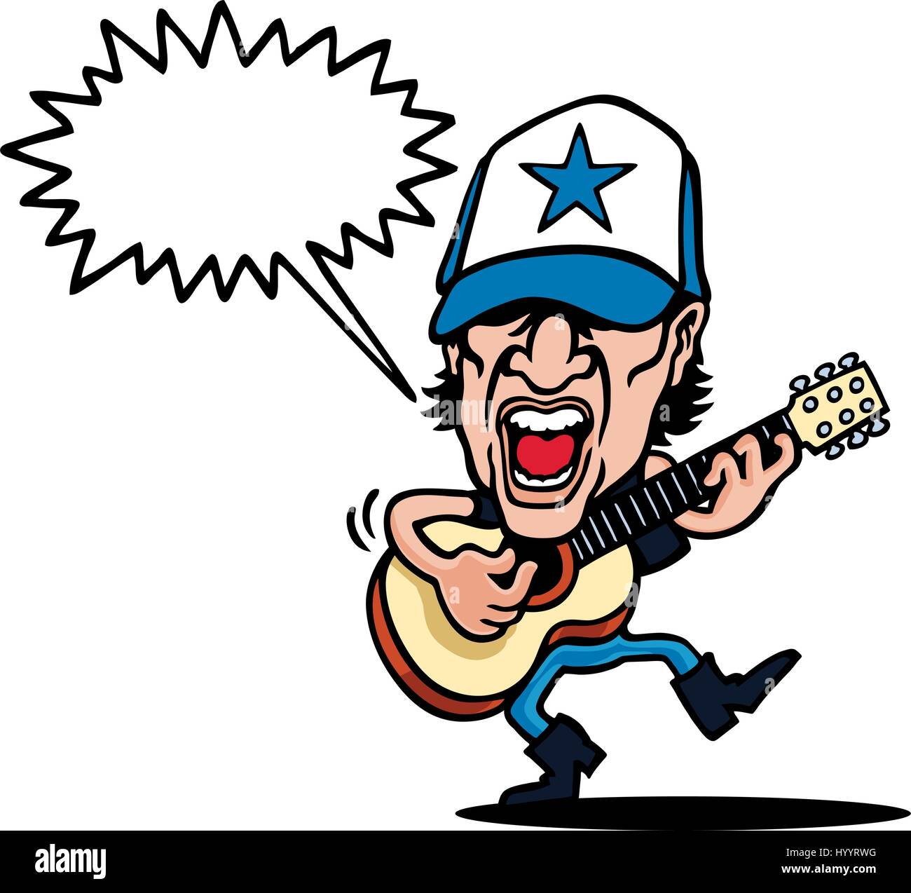 Rock singer cartoon Stock-Vektorgrafiken kaufen - Alamy