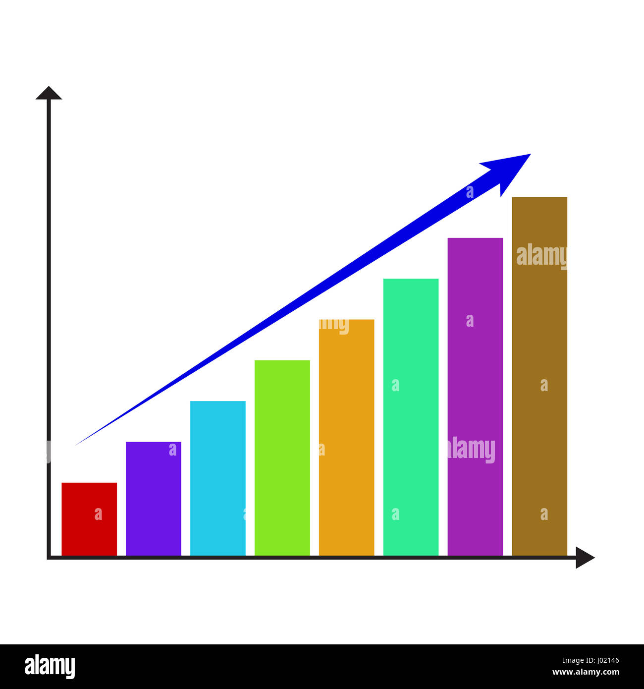 Farbgrafik Diagramm Wachstum. Infochart Analyse Statistik, Bericht Plan ...