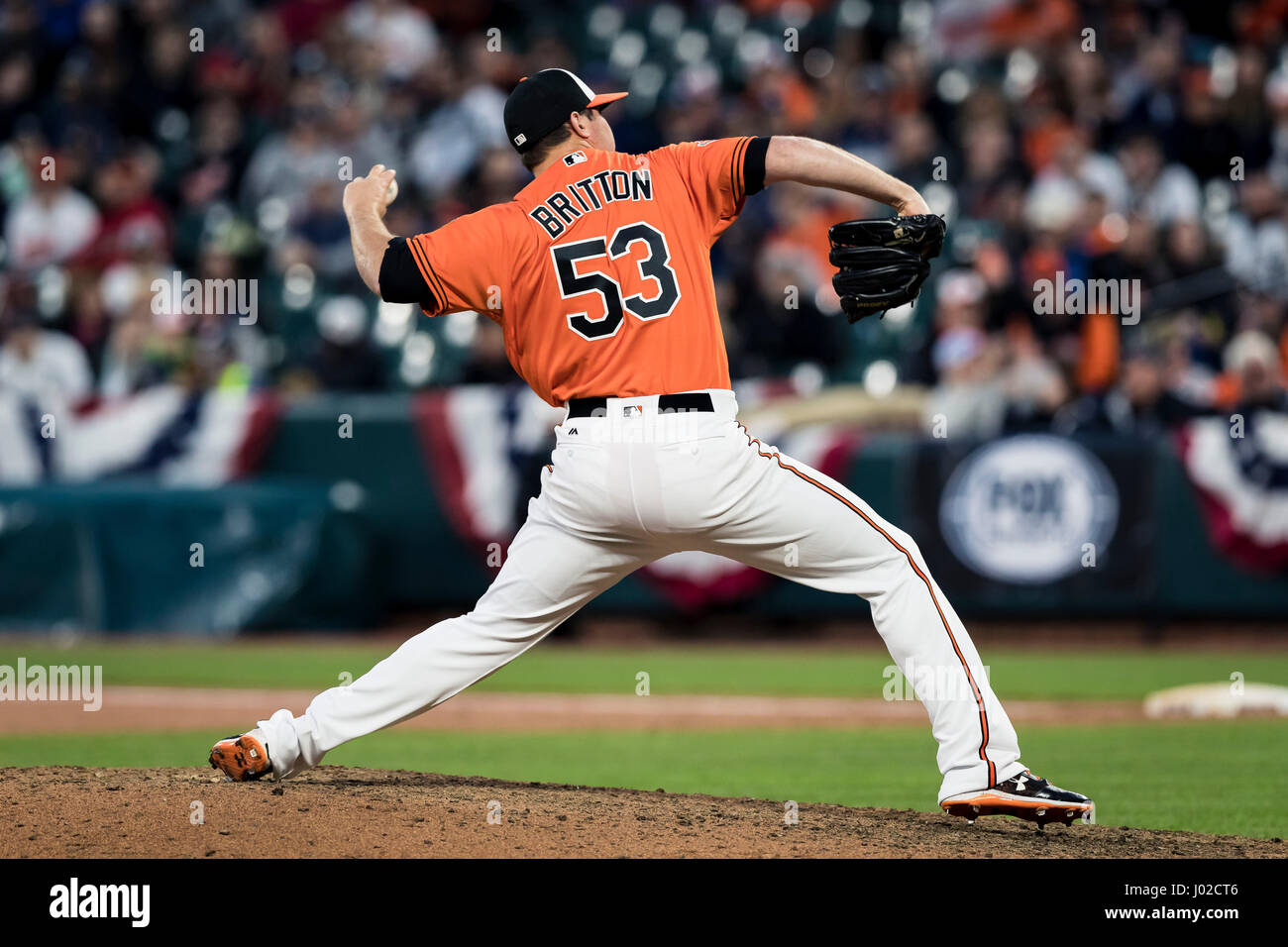 Baltimore, Maryland, USA. 8. April 2017. Baltimore Orioles Relief ...