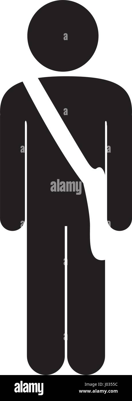 schwarze Silhouette Piktogramm Postbote mit dem Aktenkoffer Stock ...