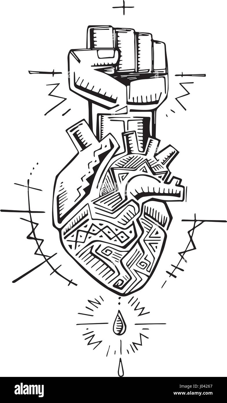 Vektor-Illustration von Hand gezeichnet oder Zeichnung eines ...