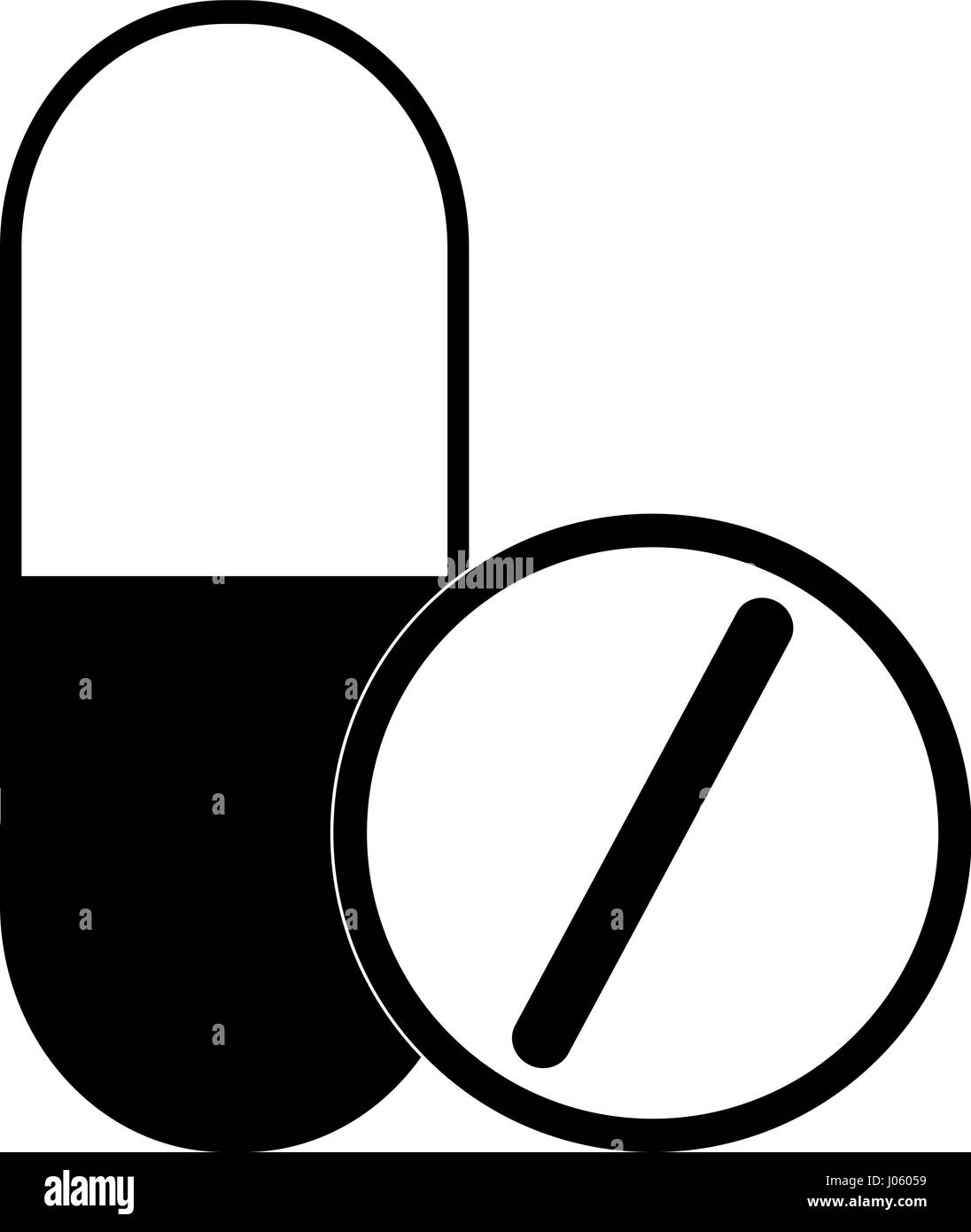 Pillen-Symbol flach. Abbildung isolierten Vector Zeichen symbol Stock ...