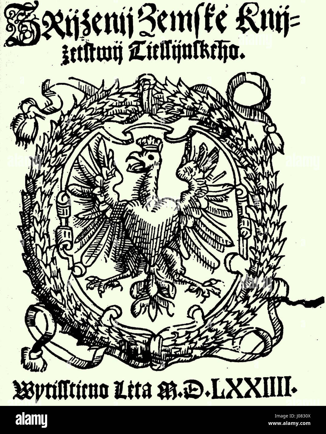 Diese Karte von 1574 „Zrizení zemské Knížetství Těšínského“ zeigt die ...
