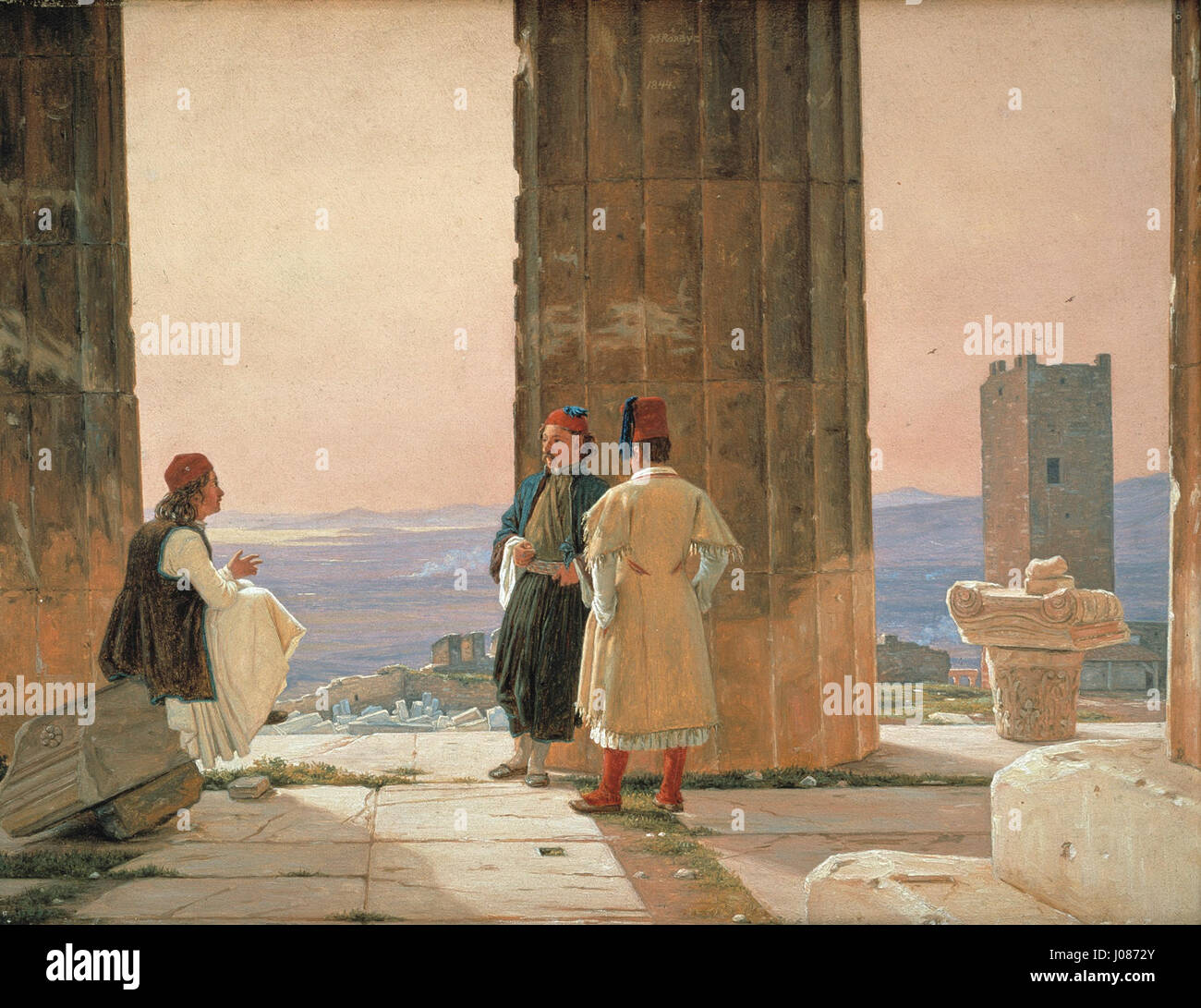 Dieser Blick vom Parthenon auf der Akropolis in Athen fängt die Pracht ...