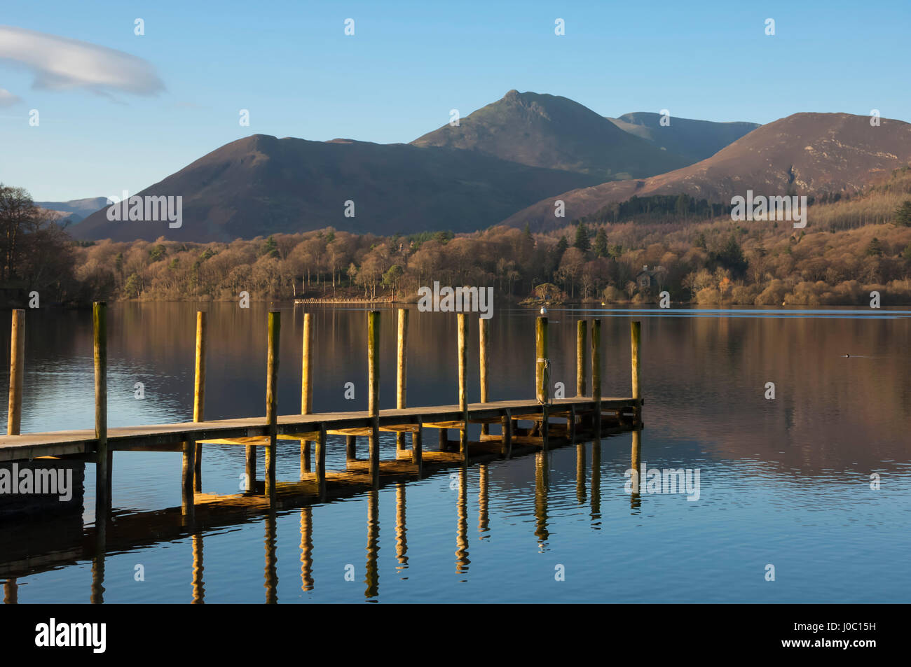 Causey Pike von der Schiffstation, Derwentwater, Keswick, Nationalpark ...