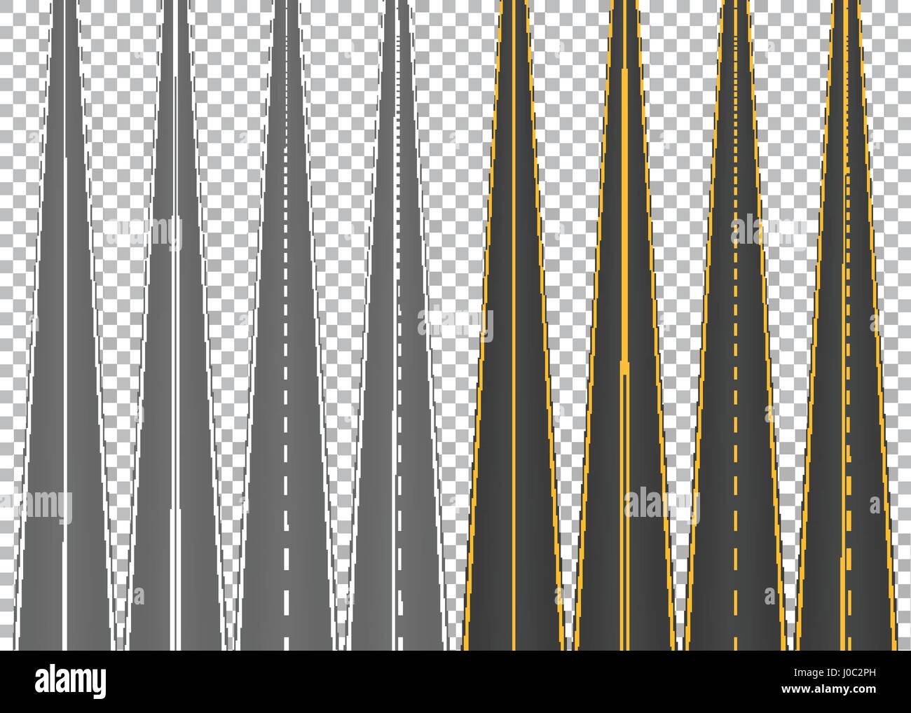 Straße, Straße mit Asphalt. Autobahn. Weg für den Transport. Isolated ...