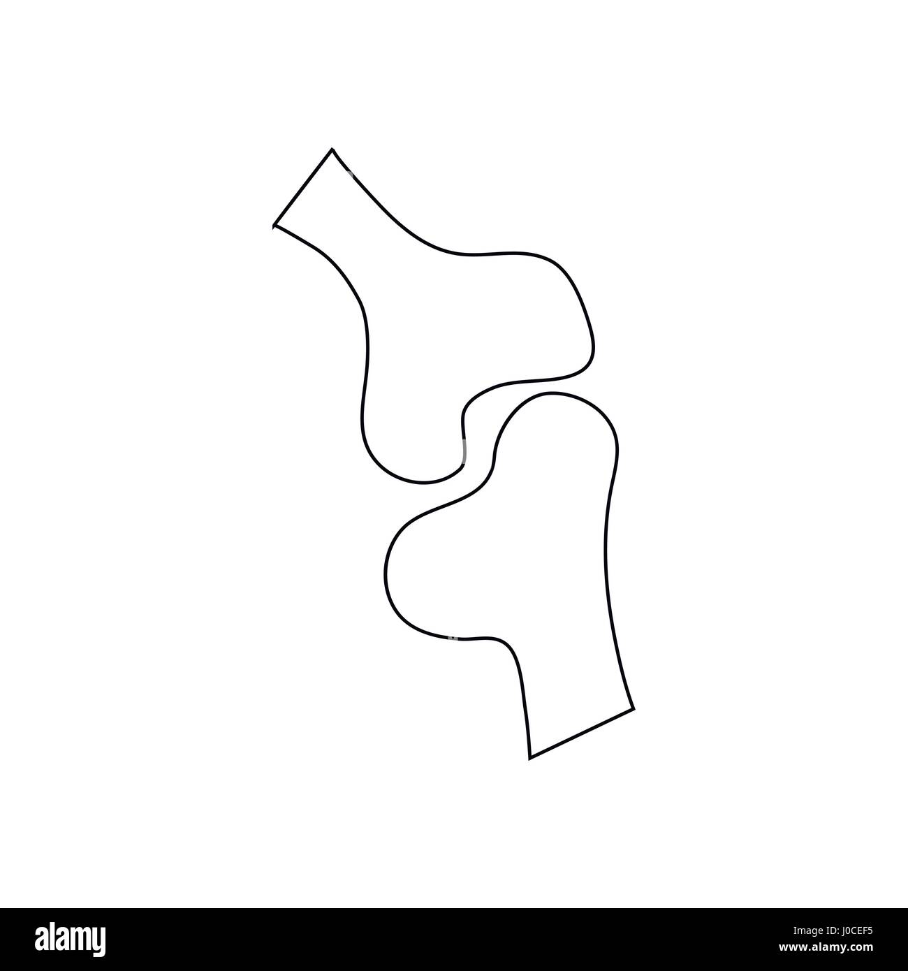 Knochen-Symbol, Umriss-Stil Stock-Vektorgrafik - Alamy