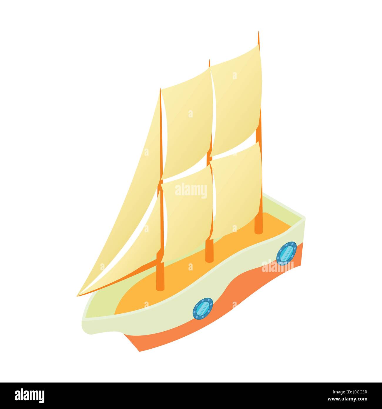 Speed Boot Symbol, Cartoon-Stil Stock-Vektorgrafik - Alamy