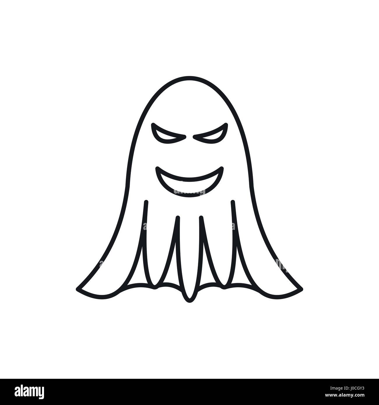 Geister-Symbol im Umriss-Stil Stock-Vektorgrafik - Alamy