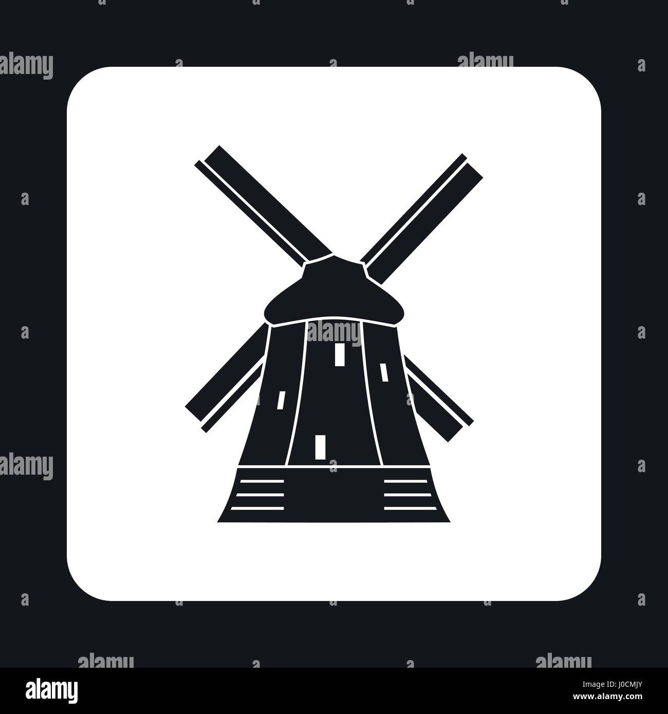 Windmühle-Symbol im einfachen Stil Stock-Vektorgrafik - Alamy