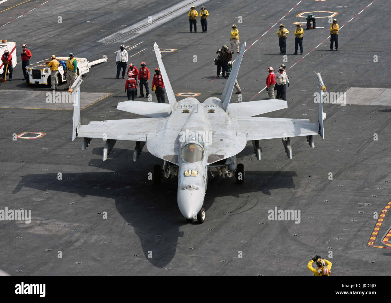 Ein US-Navy F/A-18E Super Hornet Kämpfer an der "Tomcatters" Strike ...