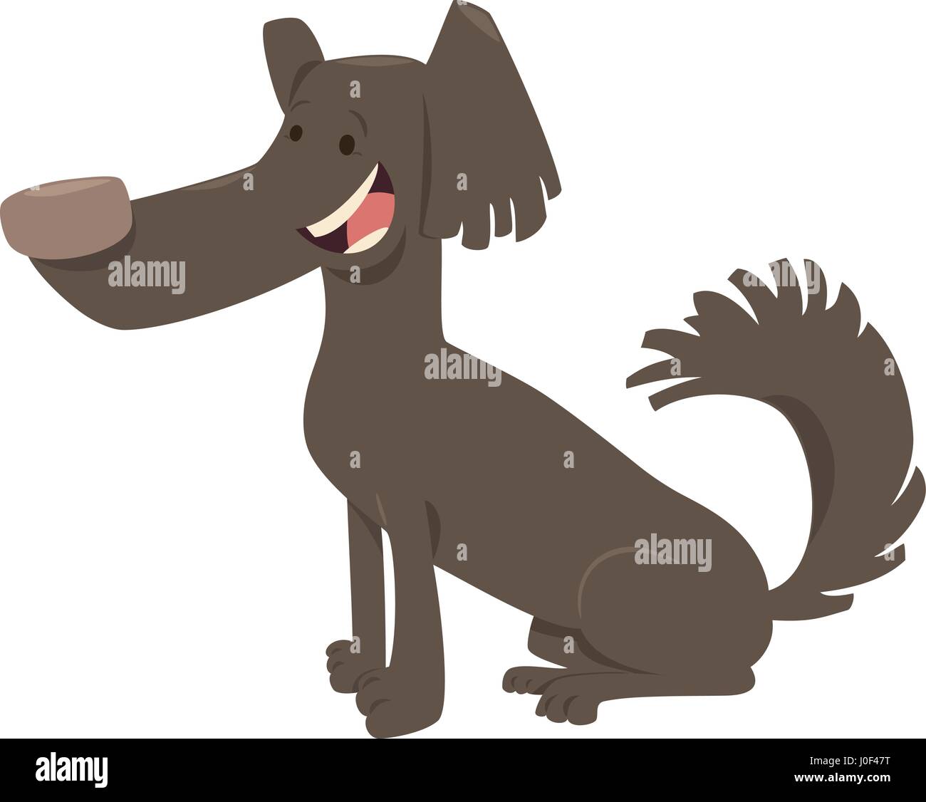 Cartoon-Illustration der lustigen Comic-Hund Tier Charakter Stock ...