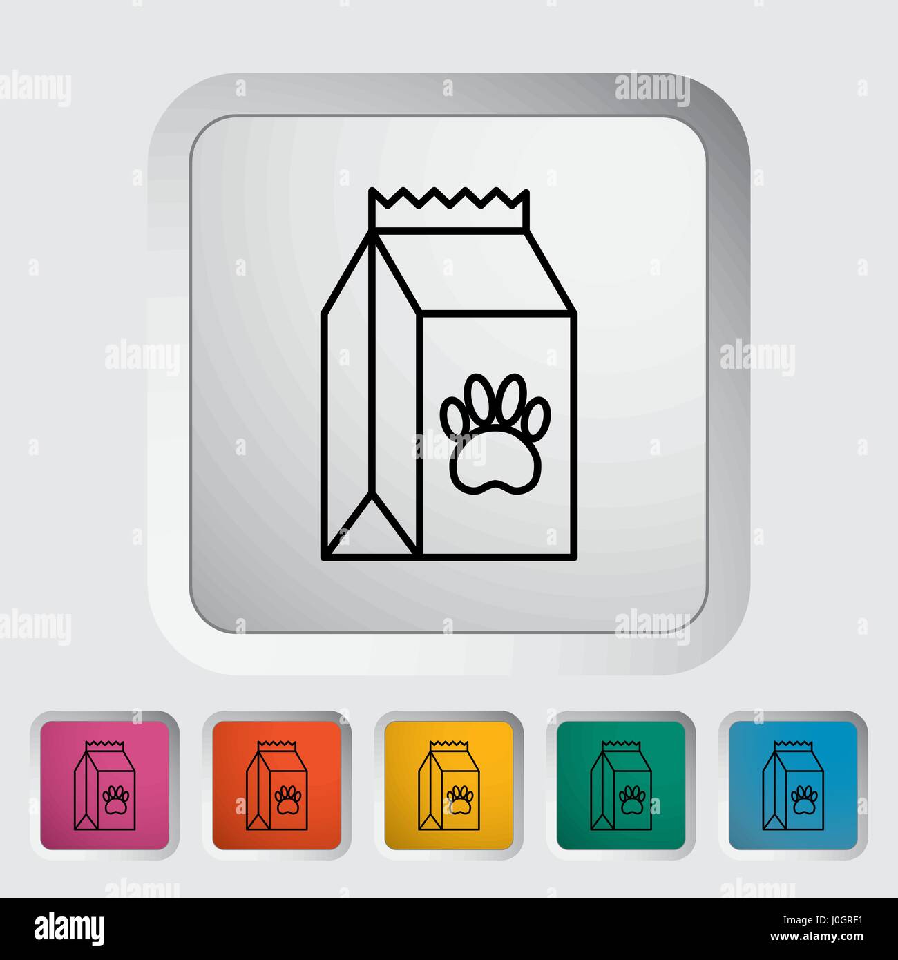 Tiernahrung-Tasche-Symbol. Flache Vektor Verwandte Liniensymbol für Web ...