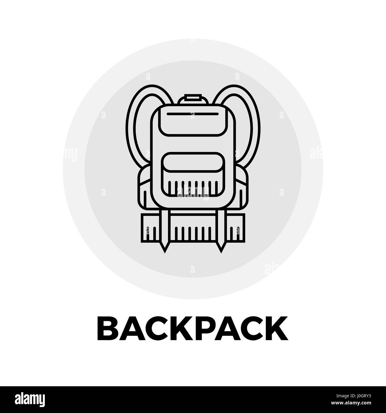 Rucksack-Symbol Vektor. Rucksack-Symbol flach. Rucksack-Symbolbild ...