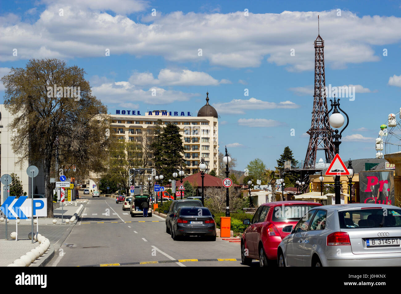 Goldstrand, Bulgarien - 10. April 2017: Ein Blick auf die ...