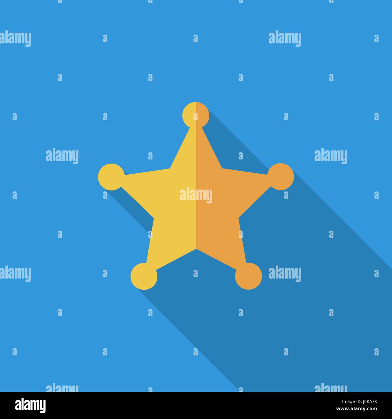 Polizei-Symbol. Flache Vektor zugehörige Symbol mit langen Schatten für ...