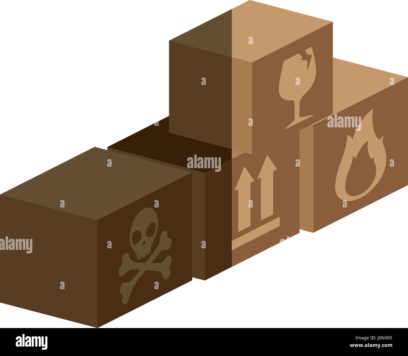 Karton-Box Verpackung Symbol Stock-Vektorgrafik - Alamy