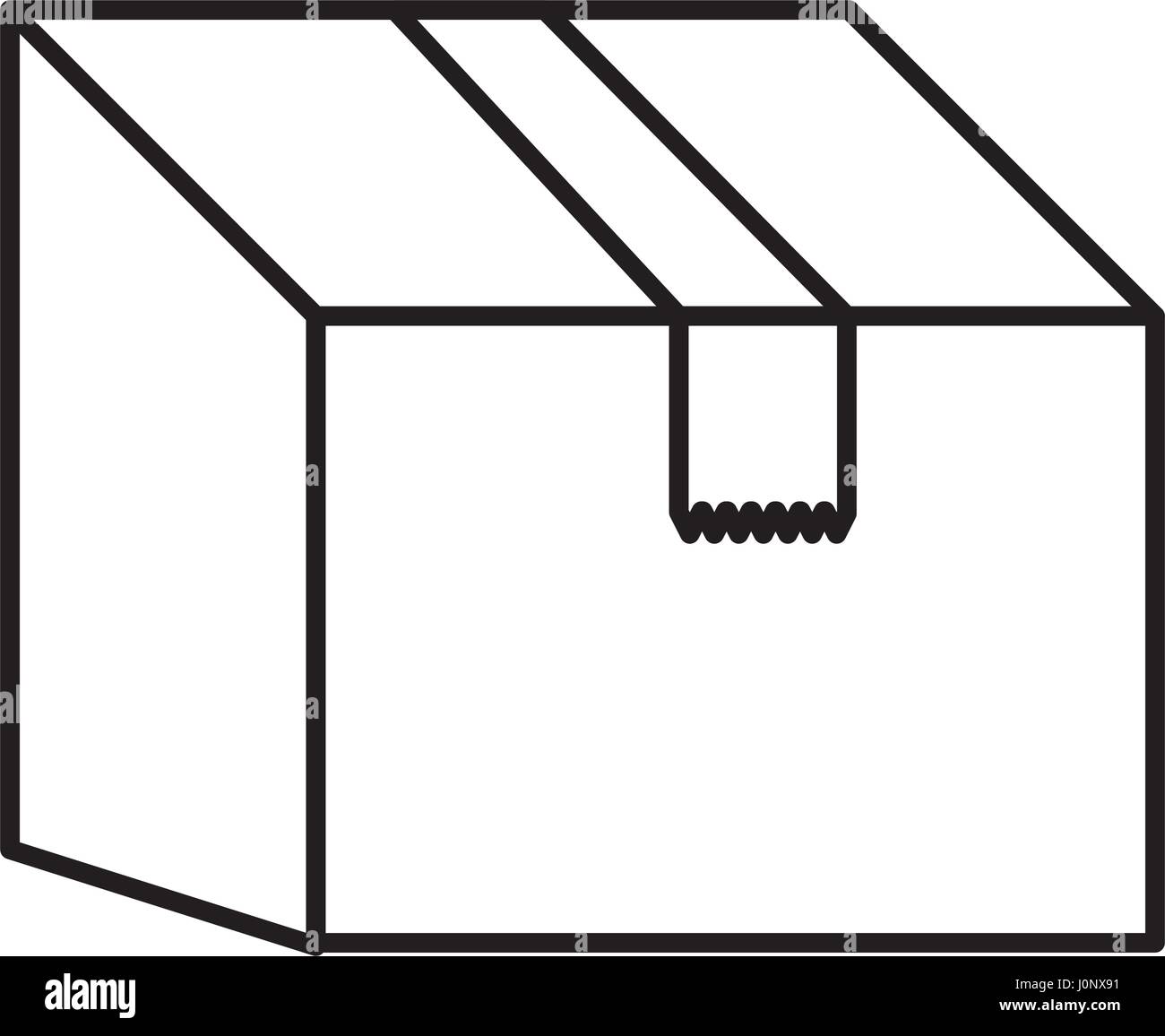 Karton-Box Verpackung Symbol Stock-Vektorgrafik - Alamy