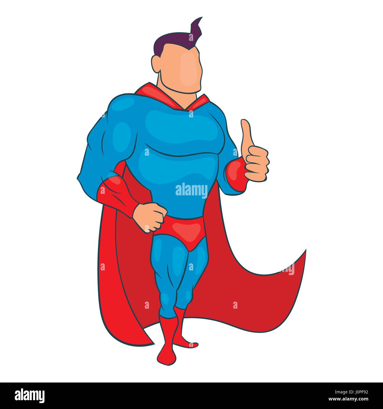 Superhelden geben Daumen nach oben Symbol, Cartoon-Stil Stock ...