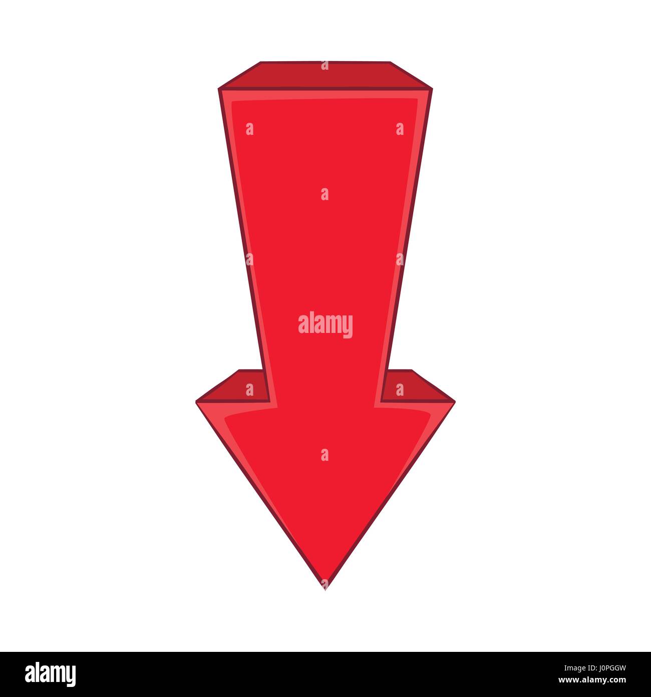 Roter Pfeil-Symbol im Cartoon-Stil Stock-Vektorgrafik - Alamy