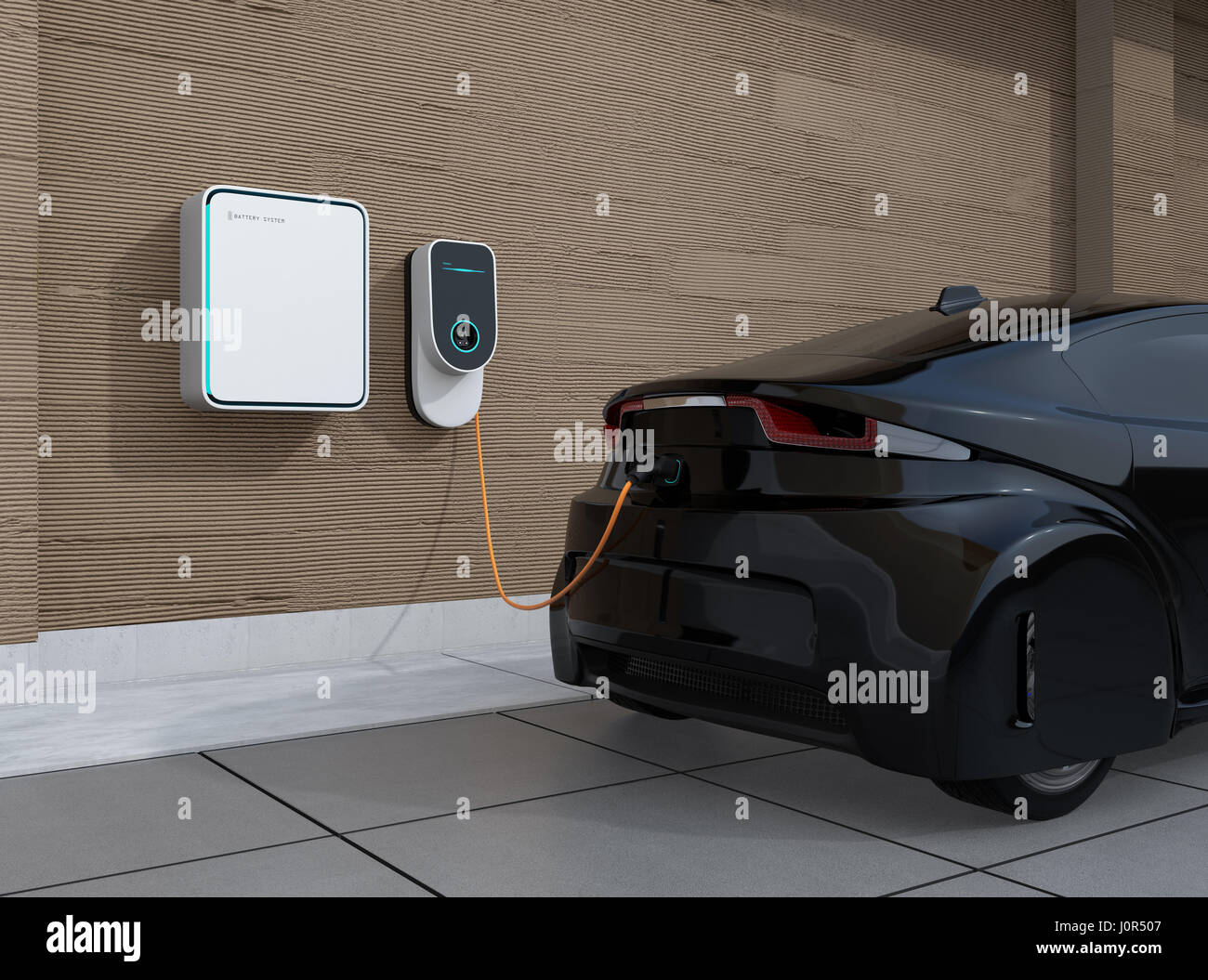 Luxus Ladestation E Auto Zuhause Bild