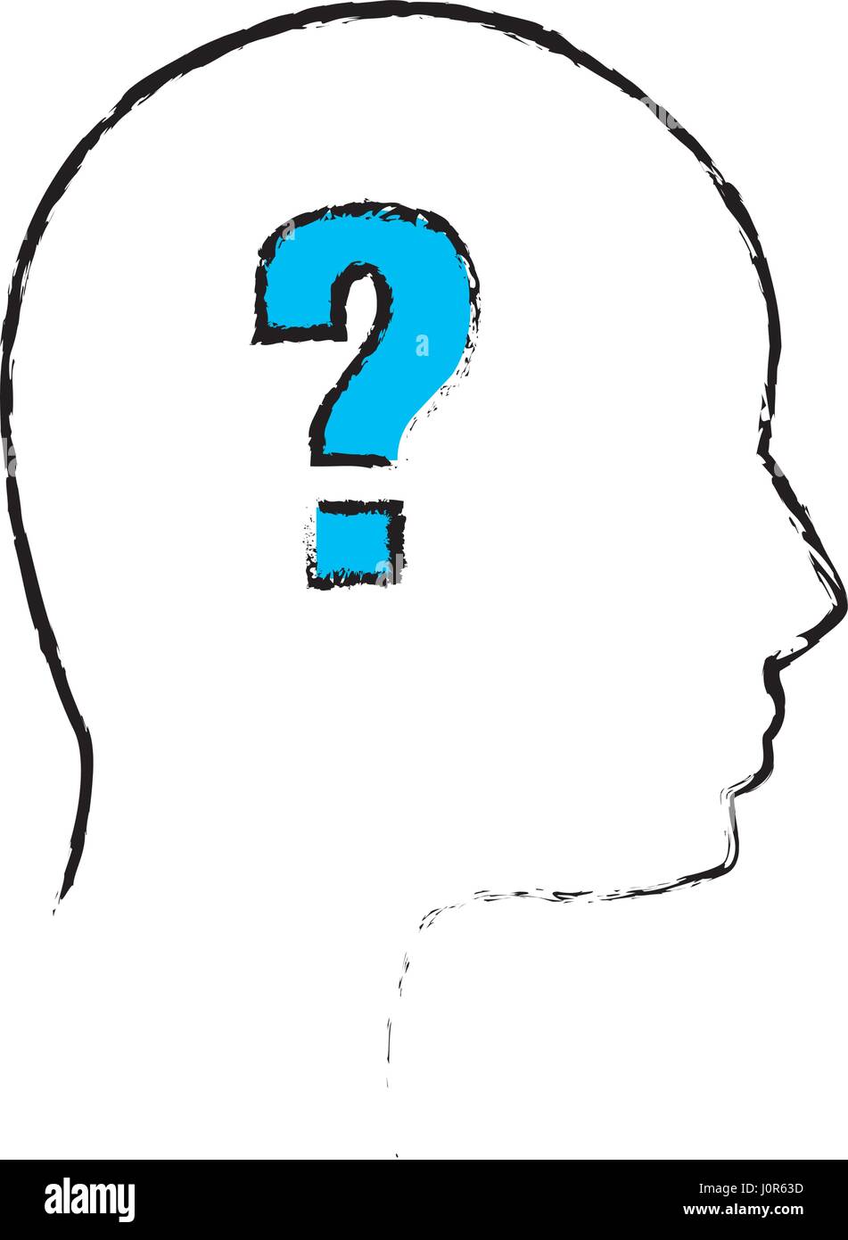 Outline Vector Human Head Face Stockfotos und -bilder Kaufen - Alamy