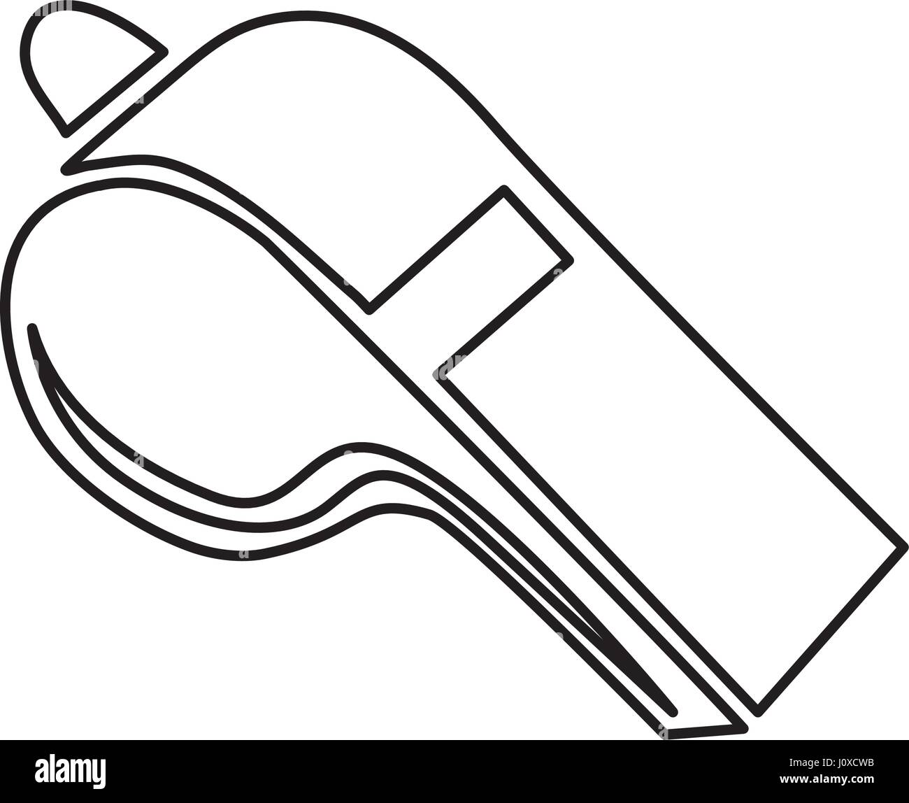 monochrome Kontur der Pfeife-Symbol Stock-Vektorgrafik - Alamy