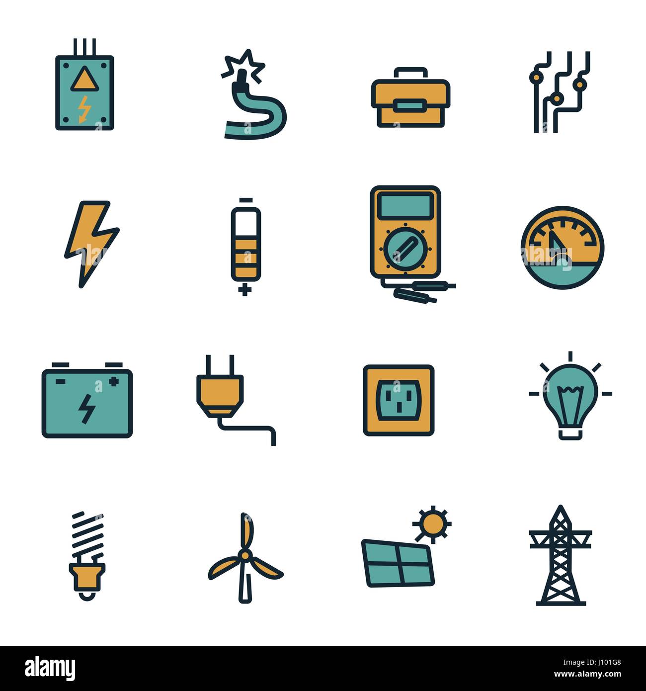 Strom symbole Stock-Vektorgrafiken kaufen - Alamy